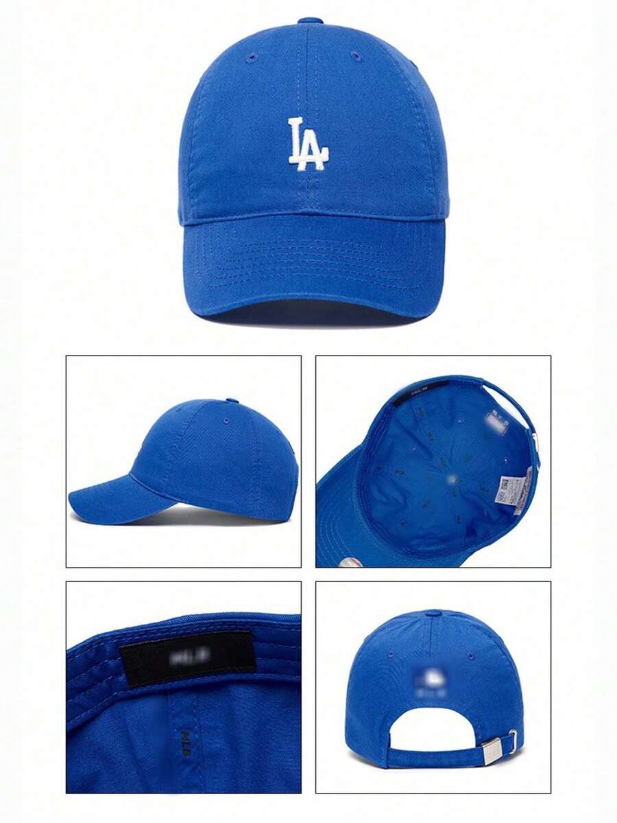 1pc Soft Top Baseball Cap With 3D Embroidery LA Logo, Snapback Style NY ...