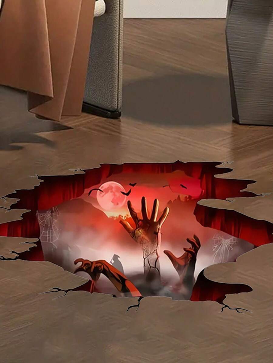 3D Spooky Ghost Hand Halloween Wall Decals, Removable Horror Themed ...