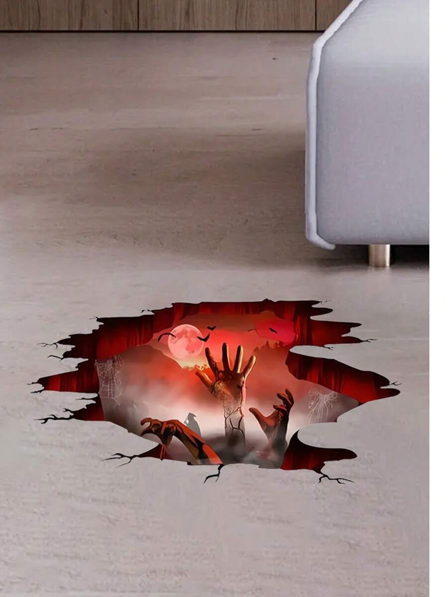 3D Spooky Ghost Hand Halloween Wall Decals, Removable Horror Themed ...