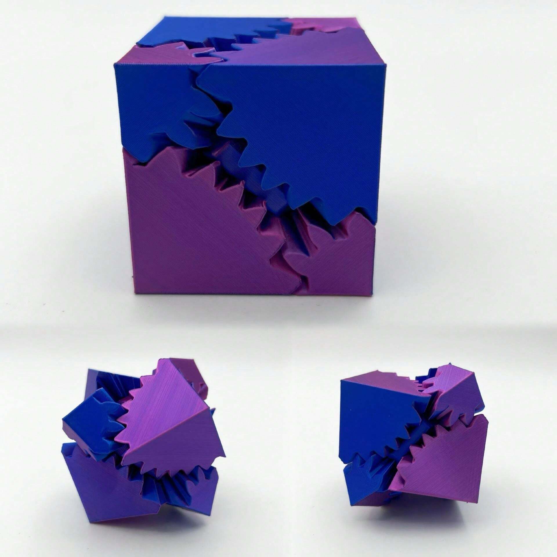 Cube Fidget Toy, Gear Cube Fidget Toy, Cube Stress And Anxiety Relief ...