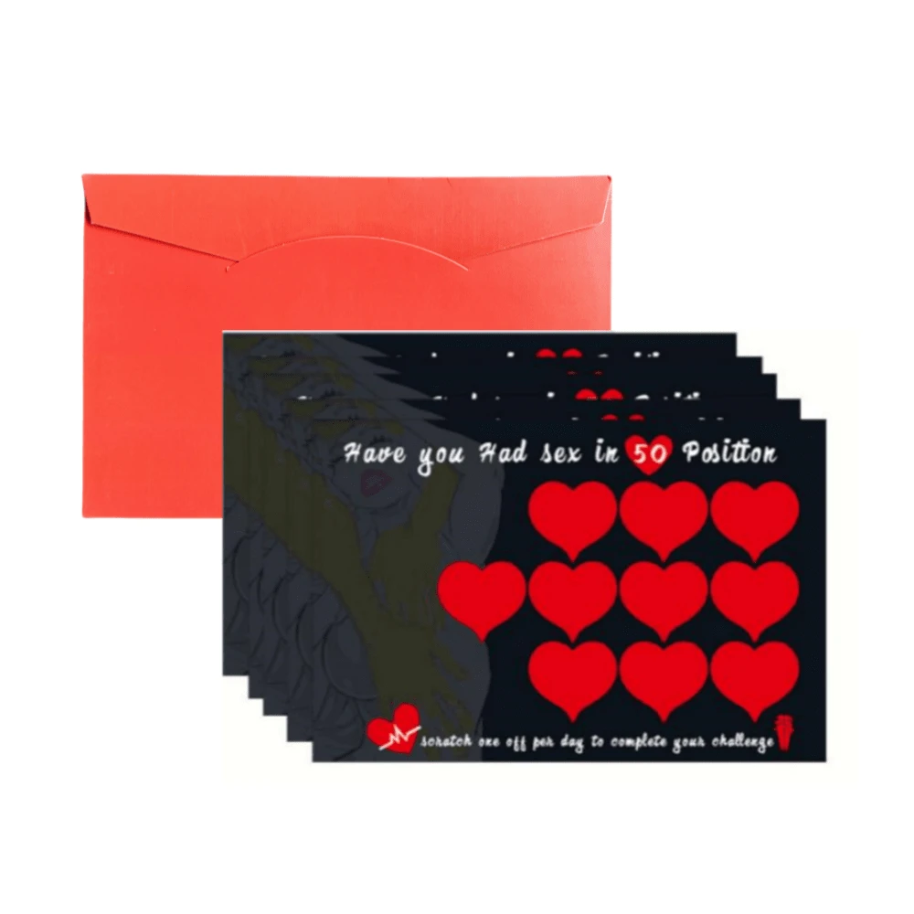 5 Pcs Adult Sex Game 50 Sexual Position Scratch Off Cards Bedroom Battle Card The Hottest Sex