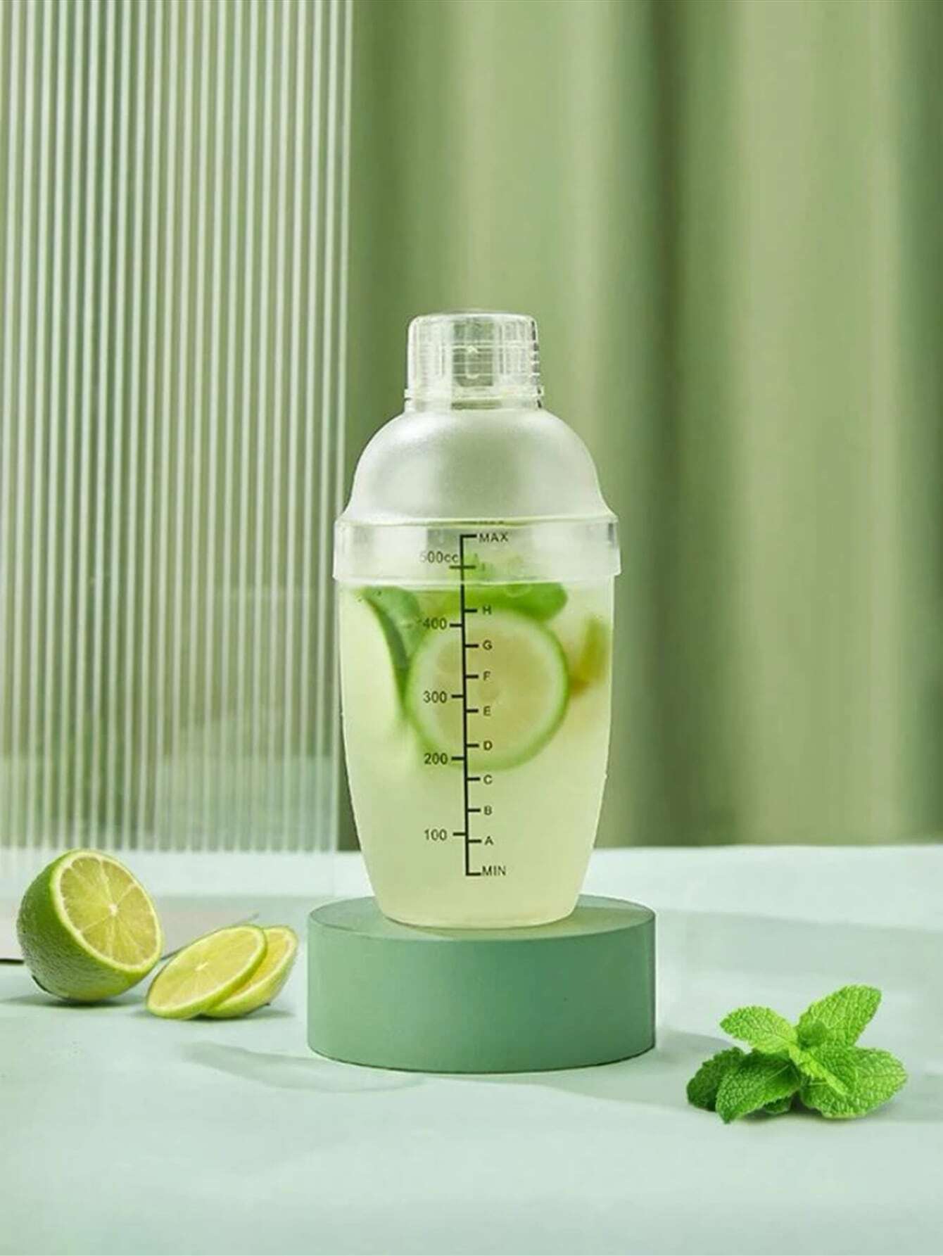 1 pieza Coctelera portátil básica, coctelera de bartender de plástico transparente simple para ...