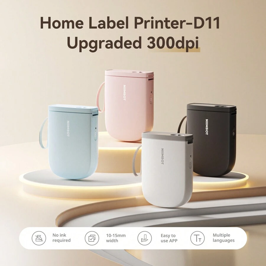 NiiMbot NIIMBOT D11 Upgraded HD Label Maker Machine With Tape,300DPI ...