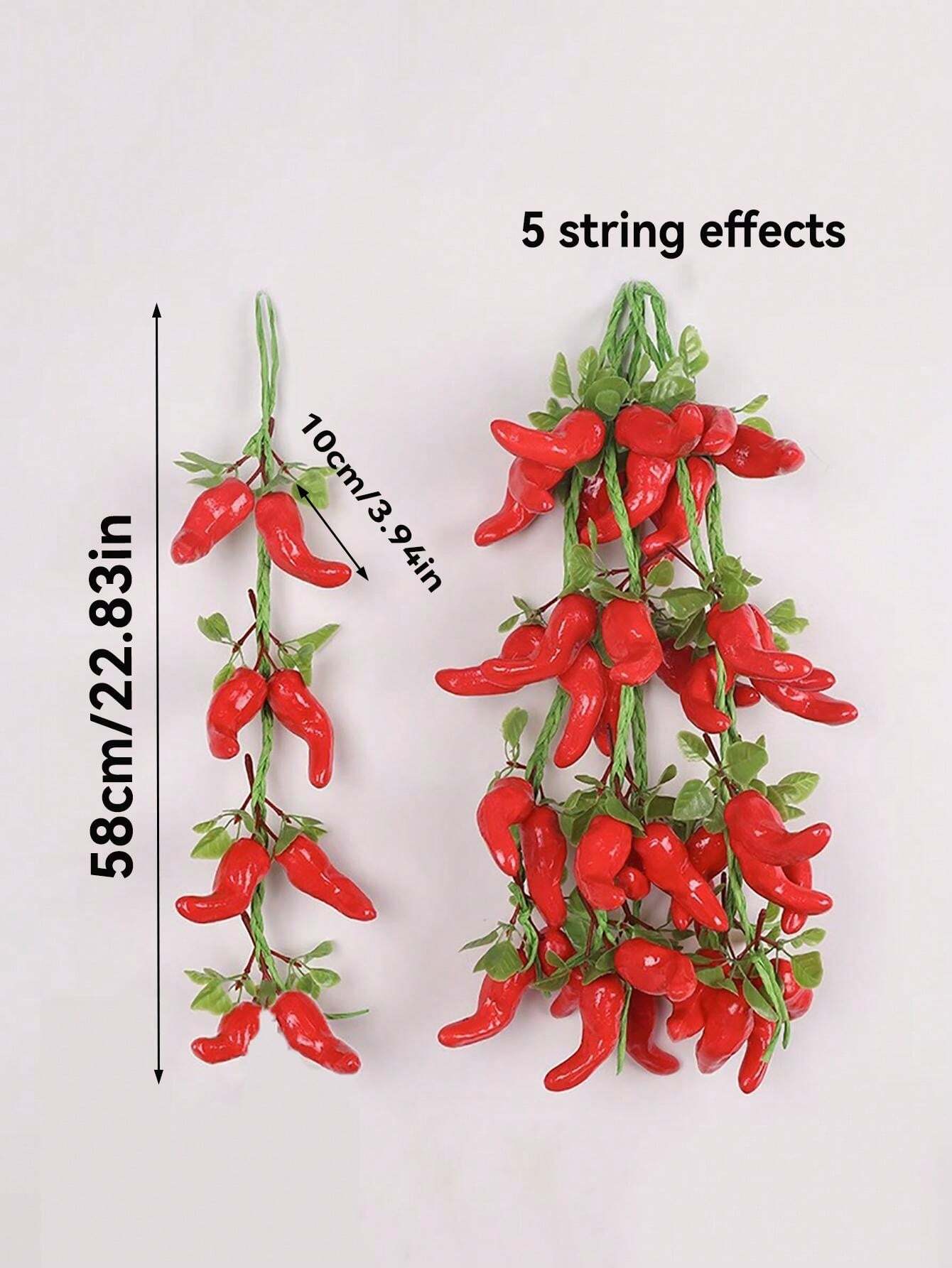 Modèle de décoration suspendue de légumes artificiels, ficelle de ...