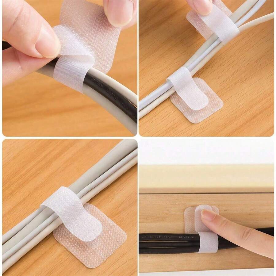 20 Self-Adhesive Data Cables And Power Board Cable Organizer, Portable ...