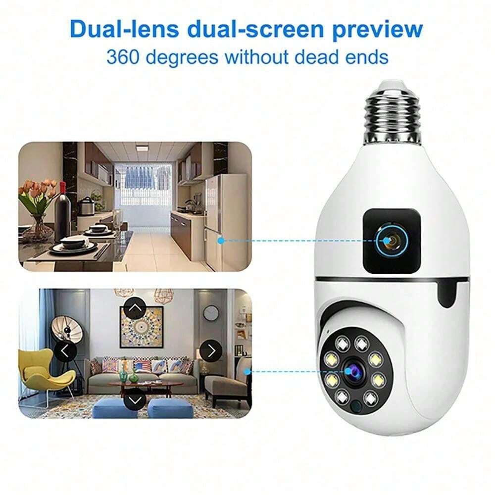 Caméra de surveillance intérieure à double objectif 6MP, WiFi, avec ...