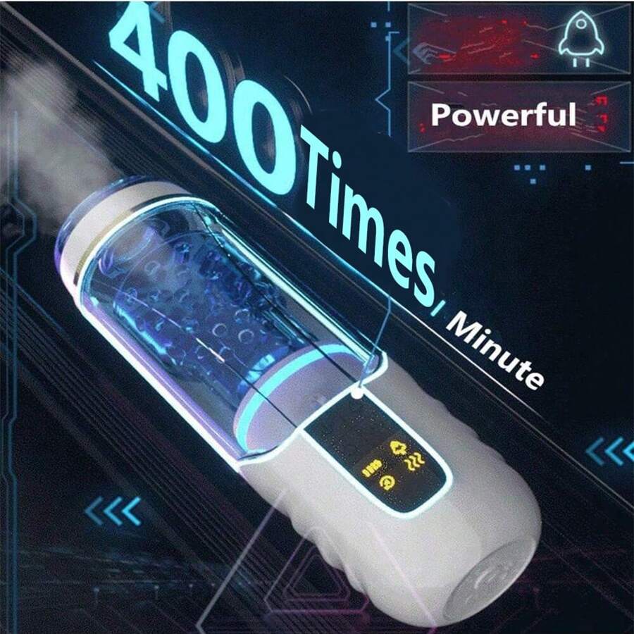 LED Colorful Male Masturbator Toys Vibrating Masturbation Cup Automatic ...