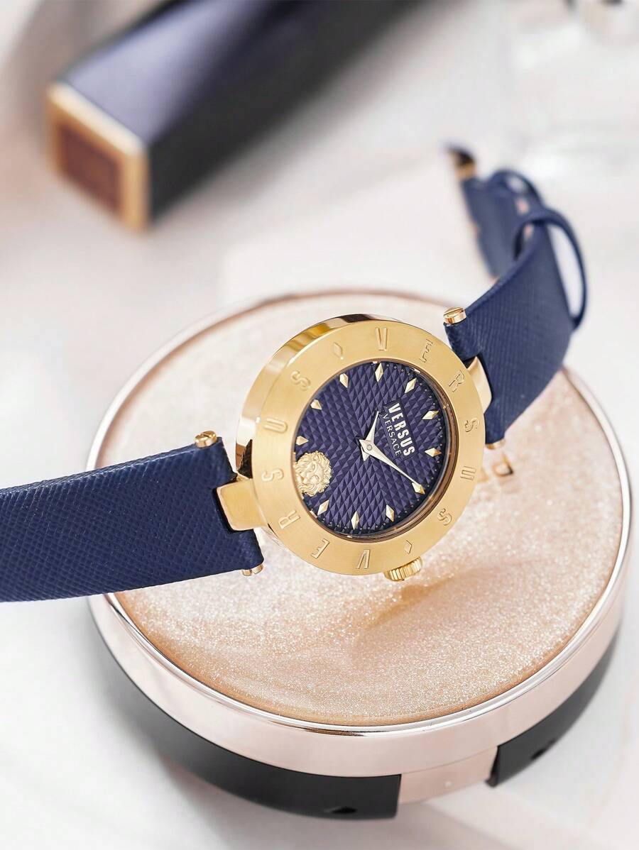 Versace Reloj de moda para mujer con correa azul, reloj de cuarzo de ...