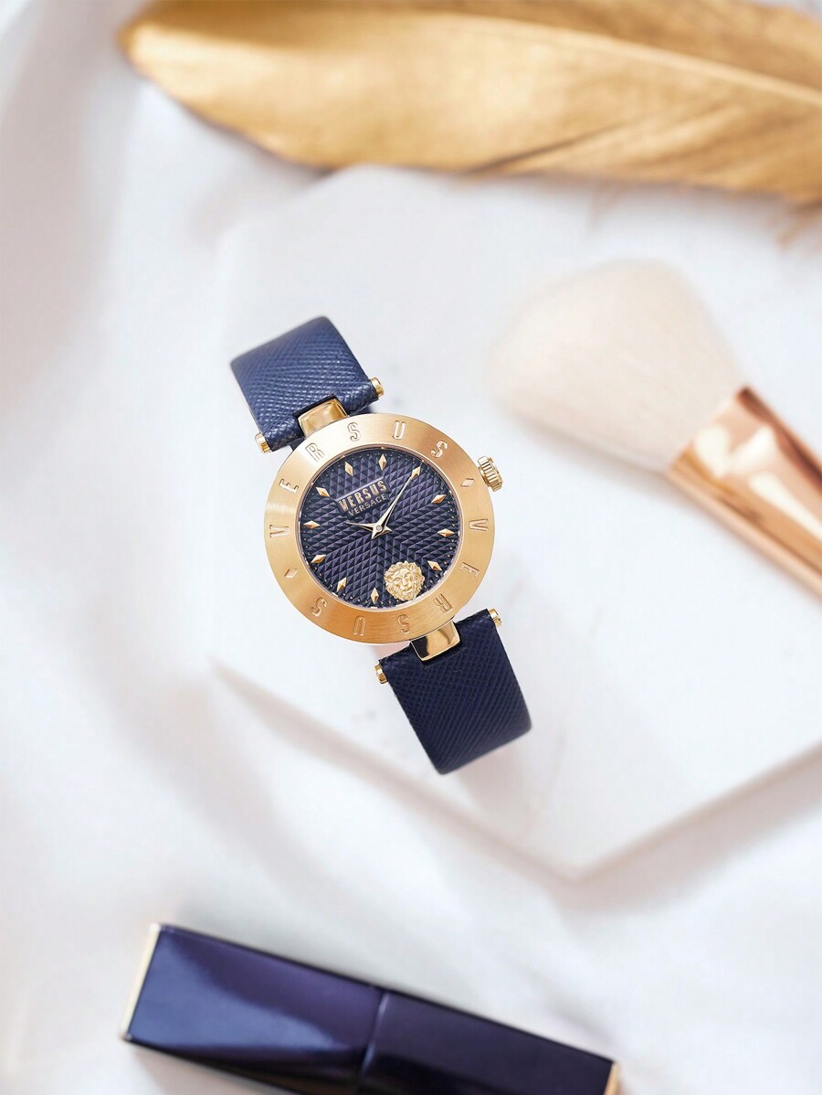 Versace Reloj de moda para mujer con correa azul, reloj de cuarzo de ...