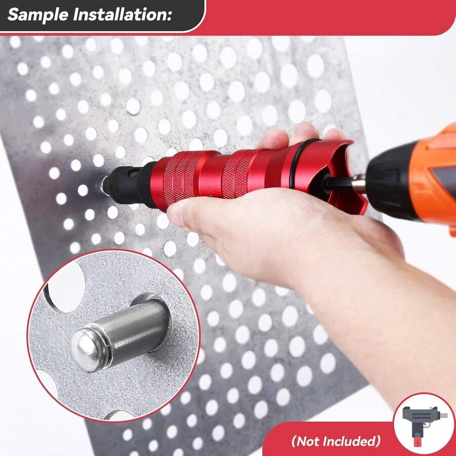 Cordless Rivet Gun Adapter - Electric Rivet Drill Adapter Kit 2.4mm-6 ...