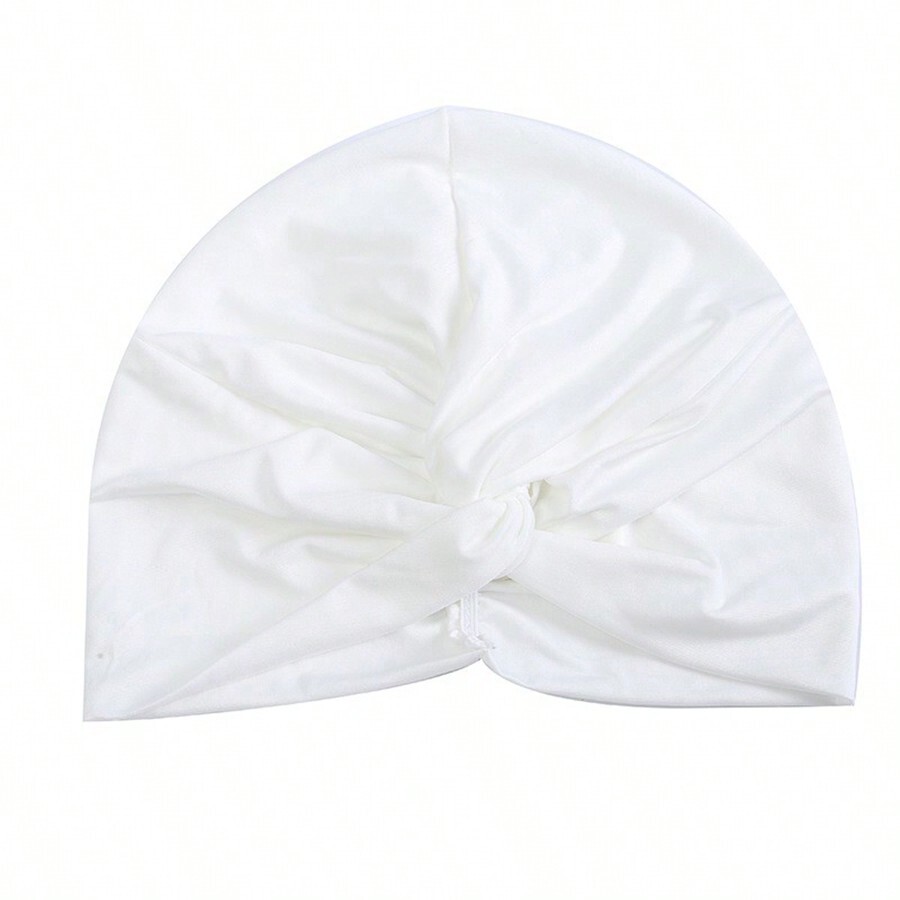 Turban Hat Solid Color Simple Street Sports Turban Pleated Knotted Men ...