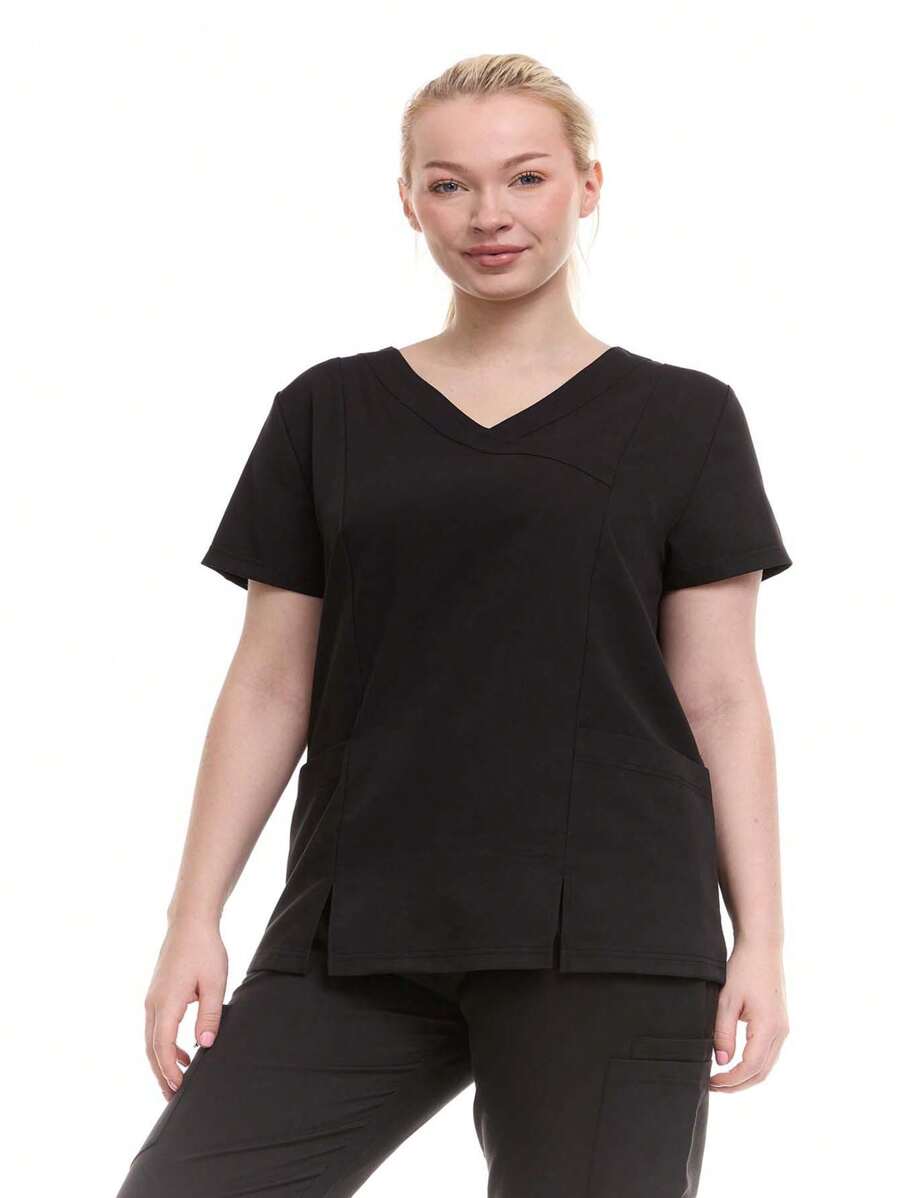 HEAL+WEAR Women's V-Neck Scrub Top – Tailored Fit, Stretch Fabric ...