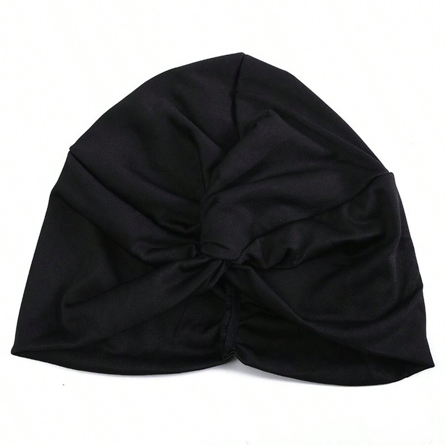 Turban Hat Solid Color Simple Street Sports Turban Pleated Knotted Men ...