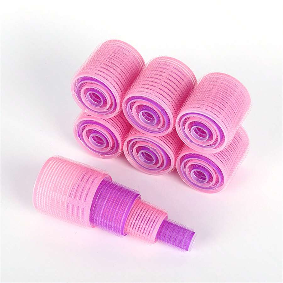 CANDY BRUSH 36 Stücke lila und rosa Lockenwickler, selbsthaltende Salon Lockenwickler ...