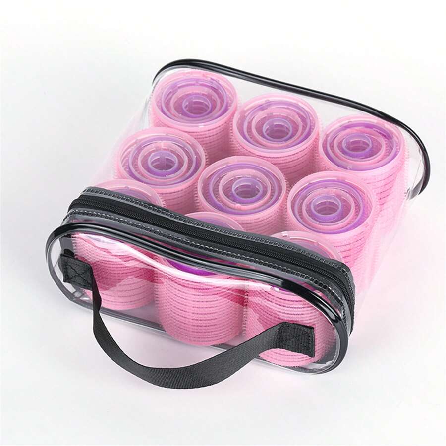 CANDY BRUSH 36 Stücke lila und rosa Lockenwickler, selbsthaltende Salon Lockenwickler ...