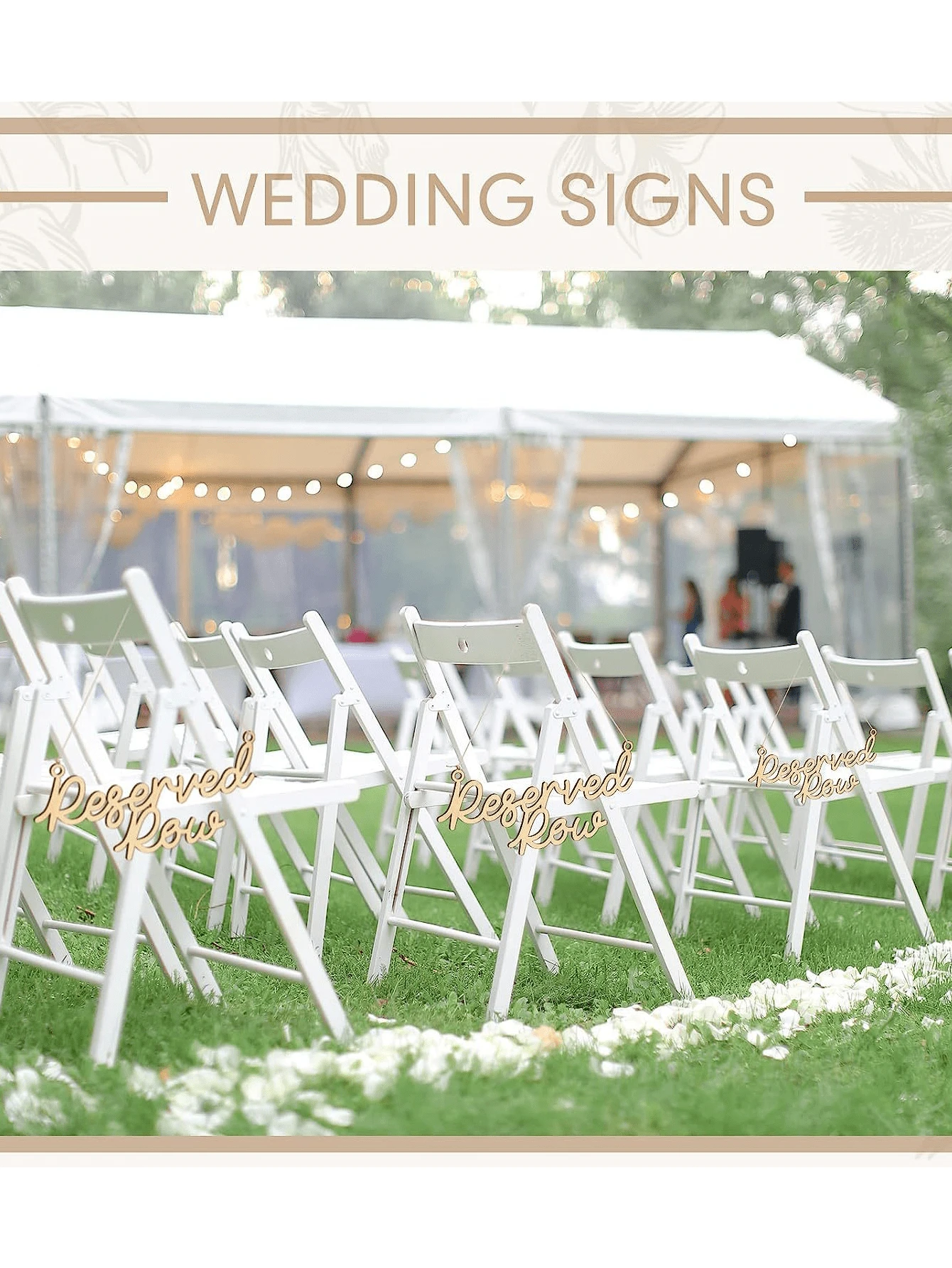 1pc Wooden Reserved Letter Sign Seat Cards, Rustic Wooden Reserved ...