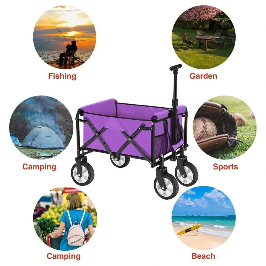 Wagon Cart With Wheels Foldable - Collapsible Utility Small Wagon ...