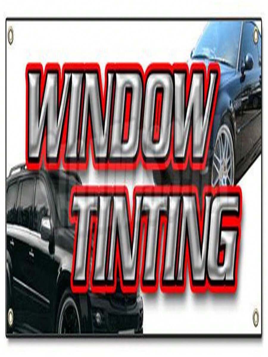 SignMission B-Window Tinting 18 X 48 In. Banner Sign - Window Tinting ...