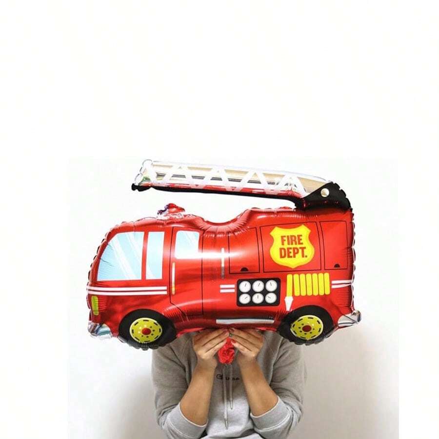 2pcs Aluminum Foil Fire Truck Balloons For Firefighter Emergency Rescue ...