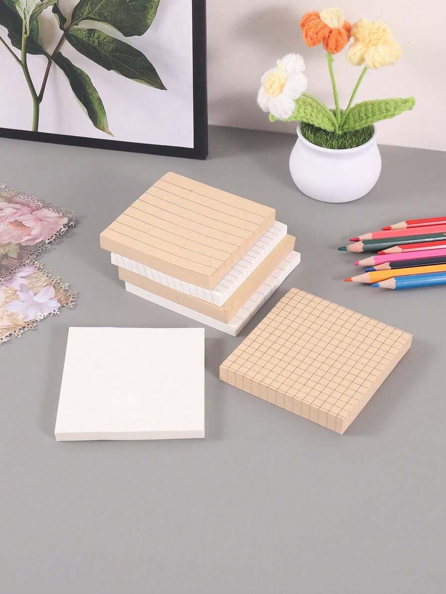 80pcs-1set Creative Simple Scrapbook Sticky Note Paper, School ...