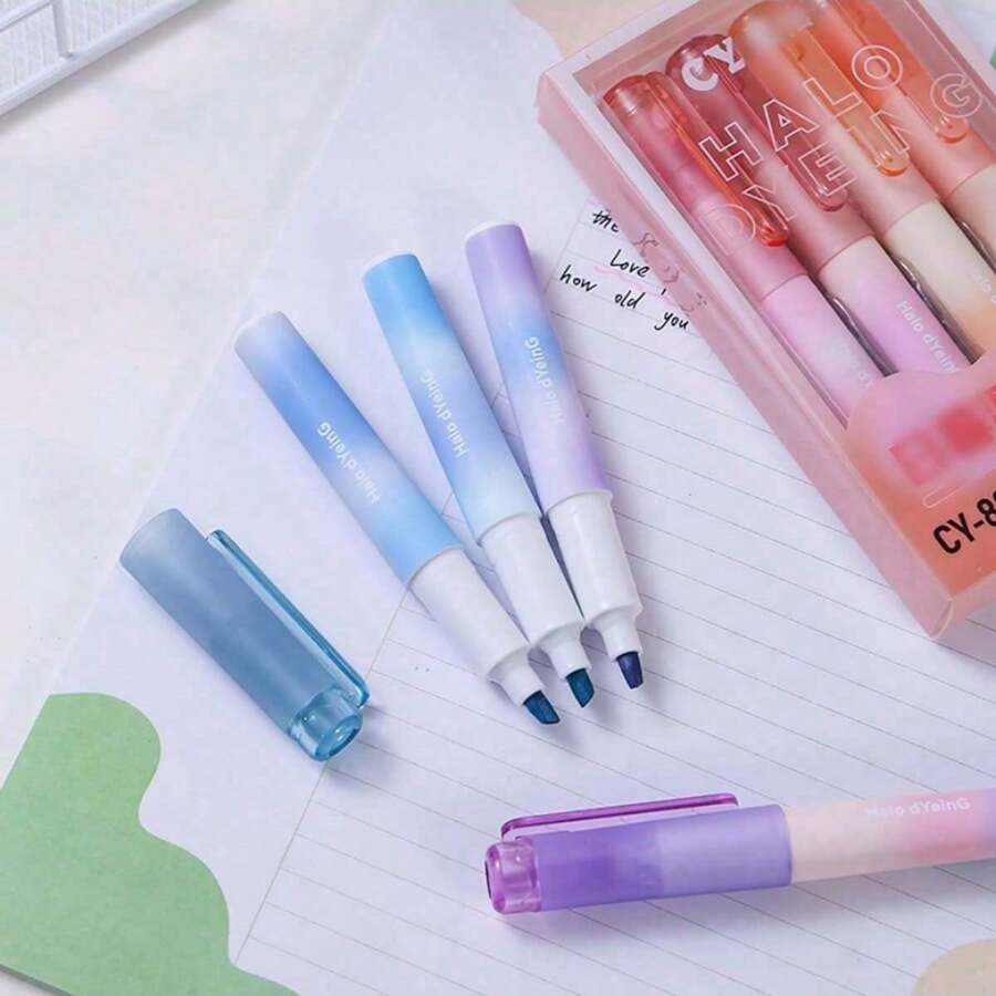 Aesthetic Cute Highlighters, No Bleed Dry Fast Easy To Hold, Perfect ...