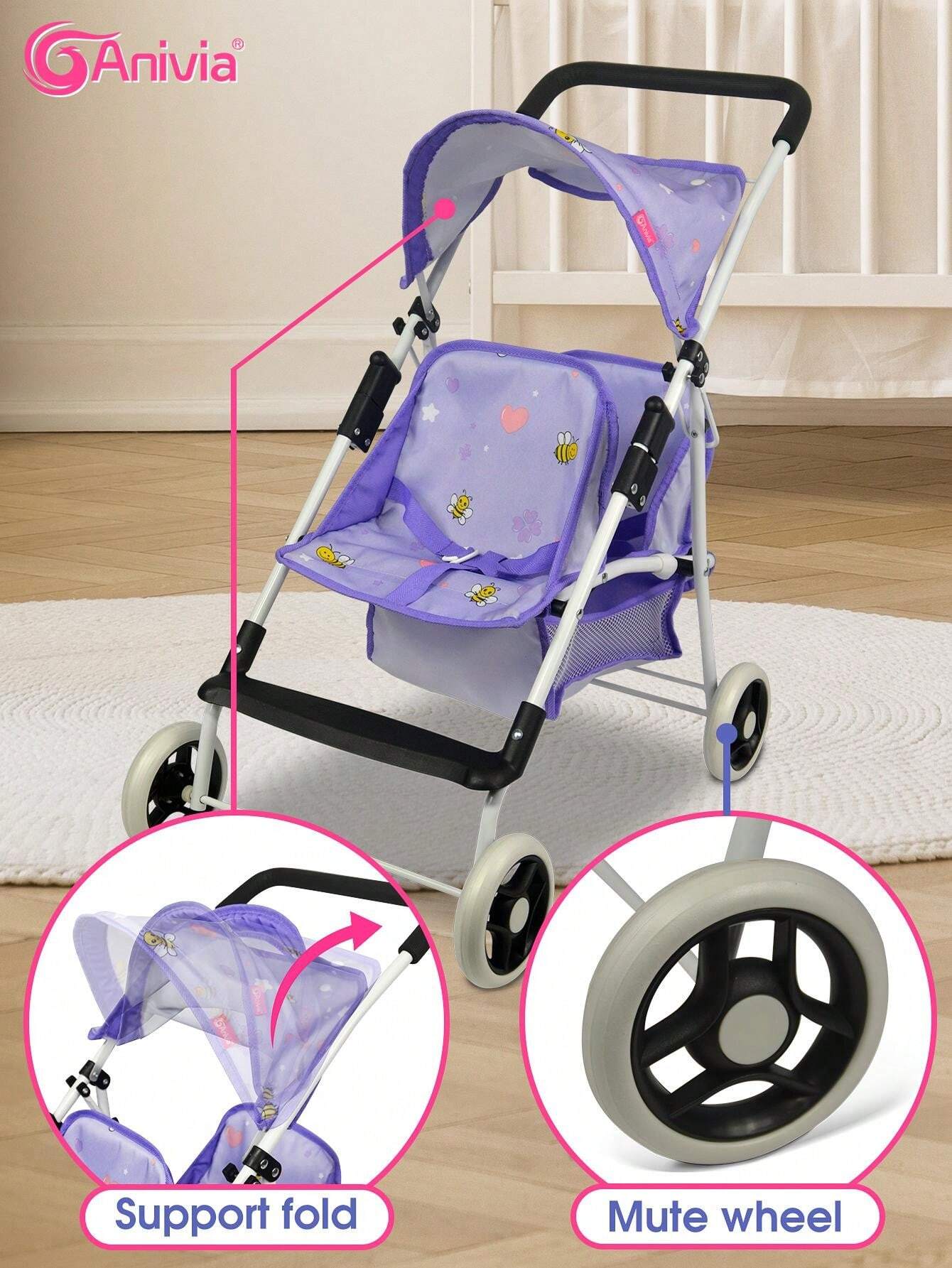 Christmas Decoration Baby Doll Collection Doll Stroller Heart Design ...