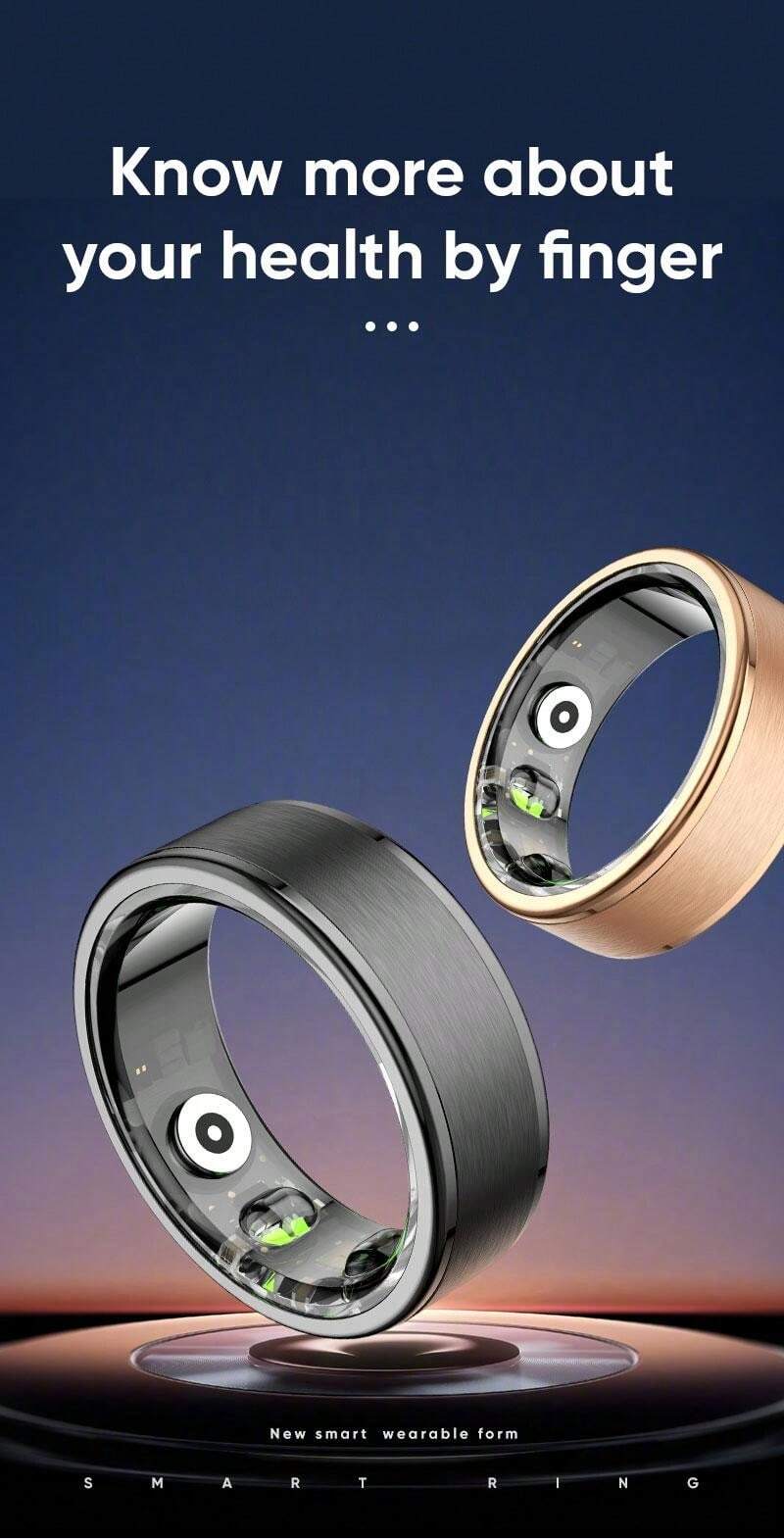 R03 Smart Ring Health Monitoring 5ATM Waterproof Finger Ring Multi ...
