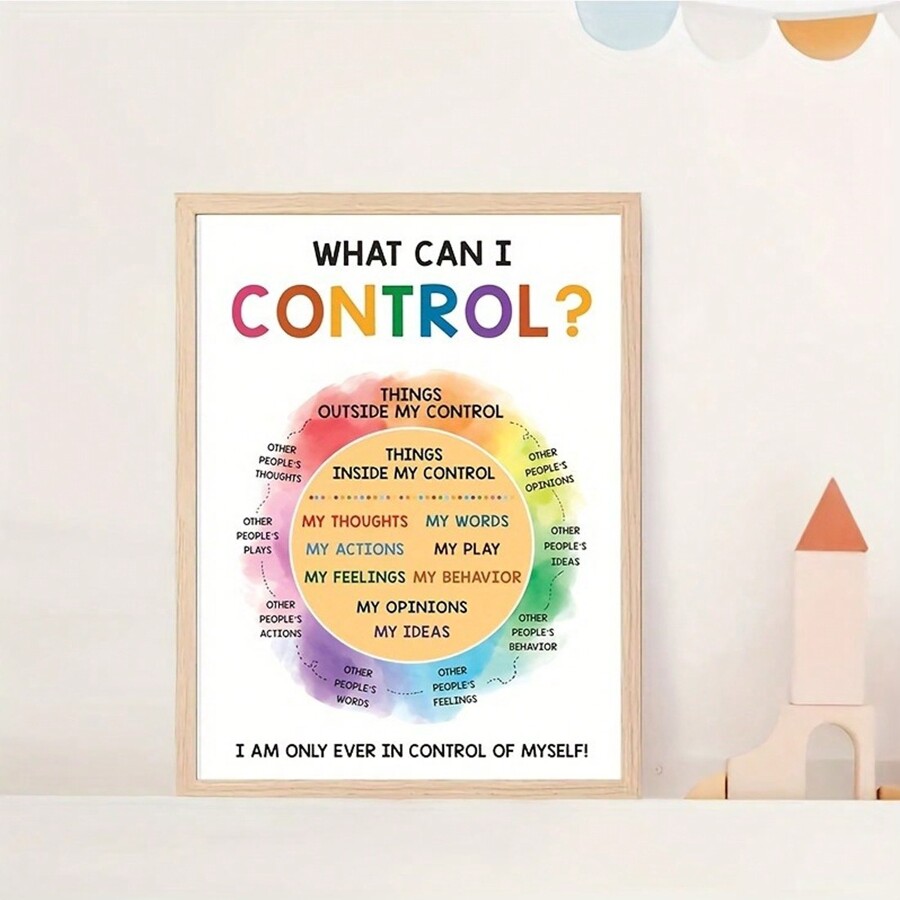 1 PC Mental Health Canvas Poster, What Can I Control Inspirational Mood ...