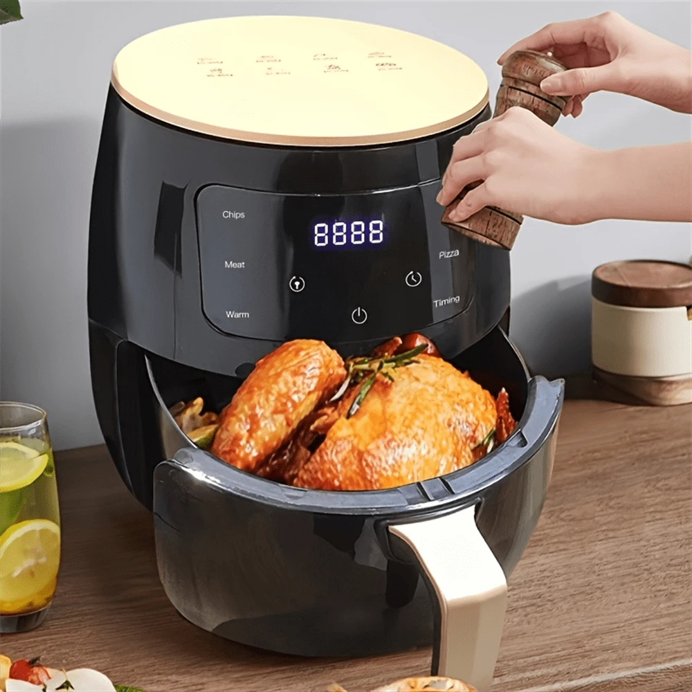 Air Fryers 4.5L Large Capacity 800W 360 Hot Air Circulation Smart ...