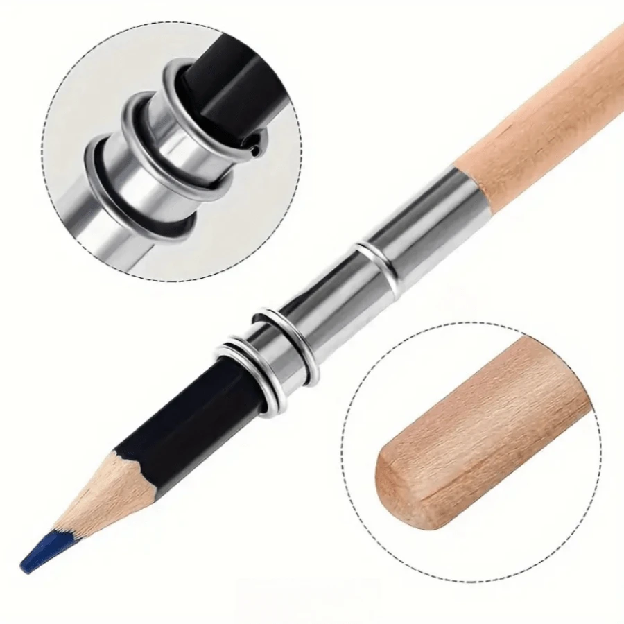 3pcs Wooden Pencil Extender, Writing Pencil Extender, Adjustable Tip ...