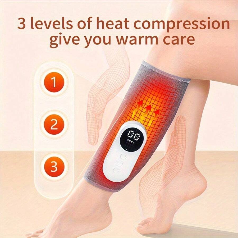 1pc Vibrating Air Pressure Leg Massager With Heating Function, 3 ...