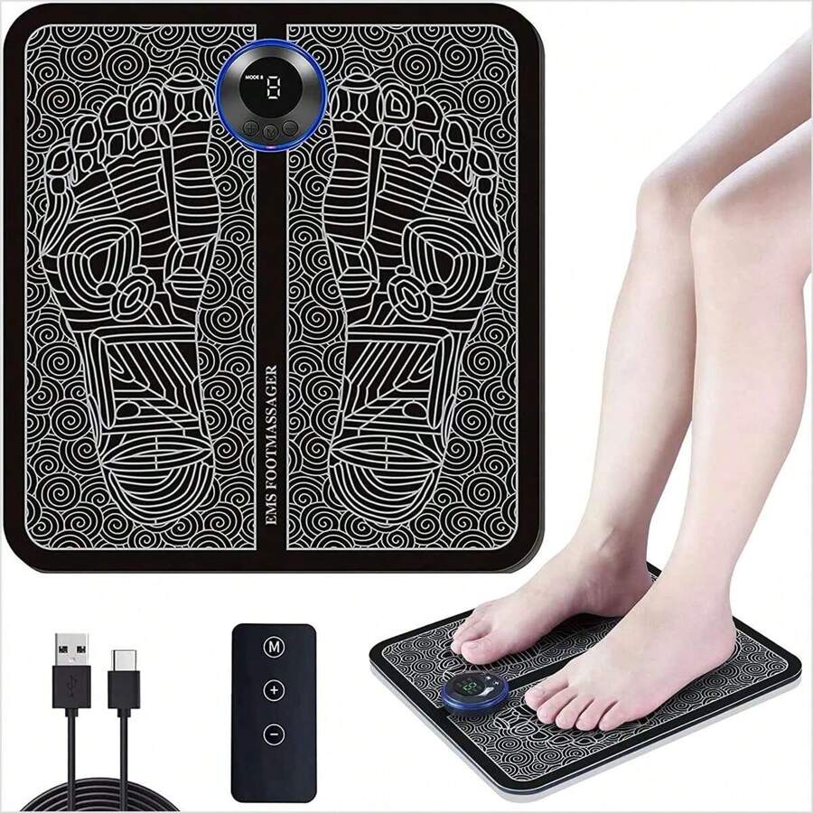 Foot Massager Pad Acupressure Mat Feet Use Portable Electric Massage ...