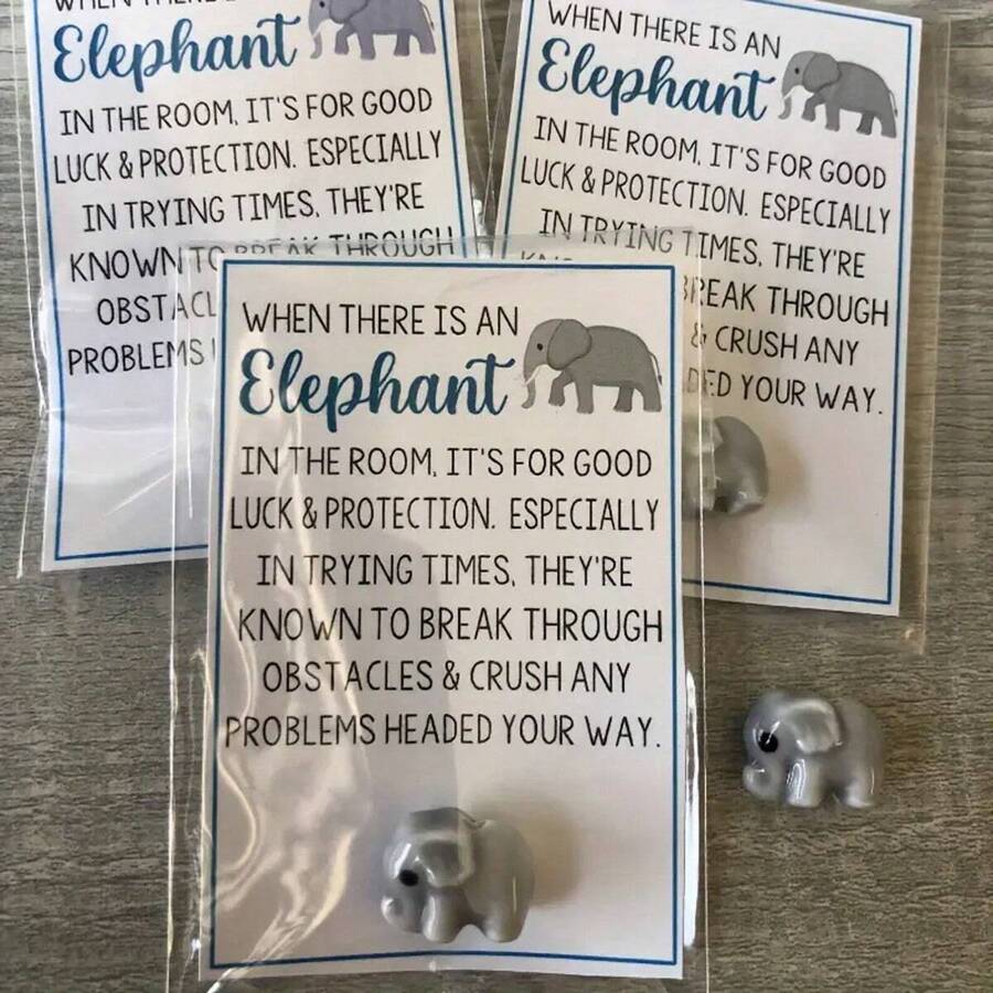 Ceramic Elephant Pocket Hug, Elephant Talisman Statue, Brings Good Luck ...