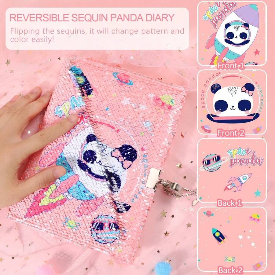PinkSheep Panda Diary With Lock And Key For Boys Girls, Private Kids ...