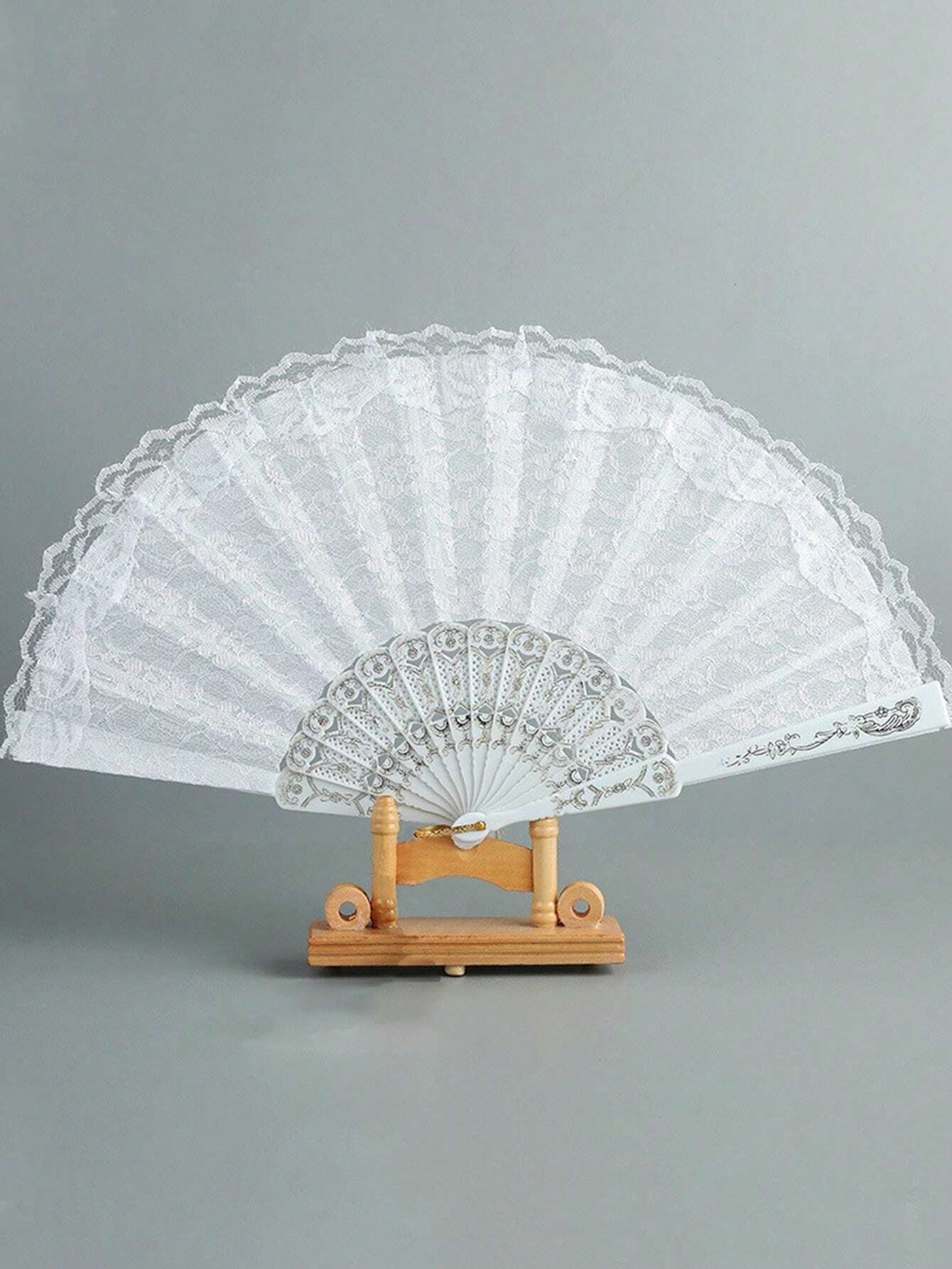 Chinese Ancient Style Double-Layer Thickened Orchid Lace Fan Dance ...