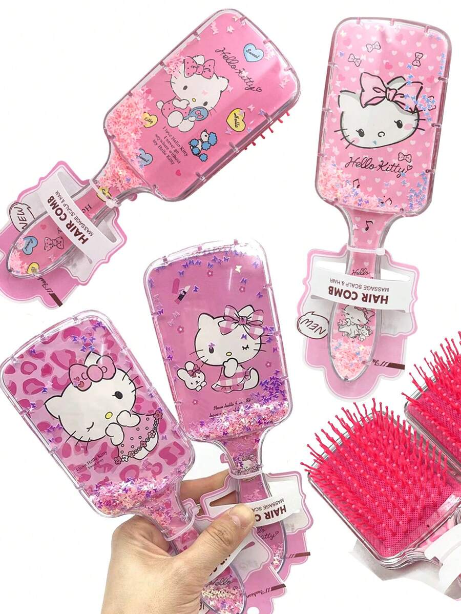 Random Style Hello Kitty Kawaii Hairdressing Comb Kitty Cat Anime ...