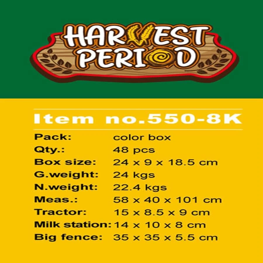 Childrens Farmer Toy Car Tractor Inertia Harvester Wheat Loose Soil ...