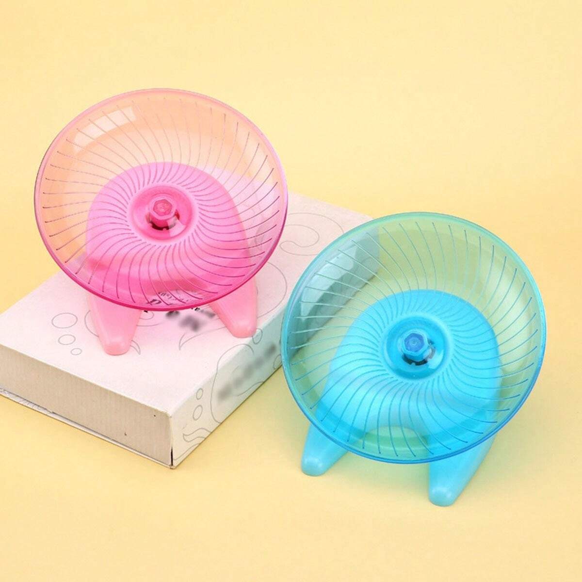 1pc Hamster Flying Saucer Wheel, Golden Bear Fly Wheel, Transparent ...