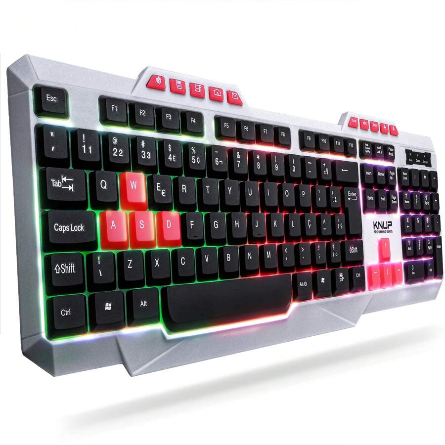 White/White RGB Chroma Semi-Mechanical ABNT Gamer Keyboard 2 Signaled ...