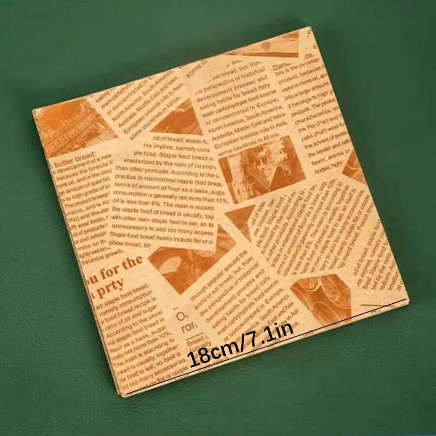 Greaseproof Paper Chicken Roll Sandwich Wrapping Paper Disposable Flat ...