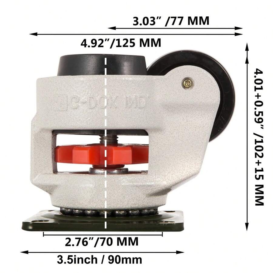 4 Pack Leveling Casters Retractable Feet Caster GD-80F Low Noise ...