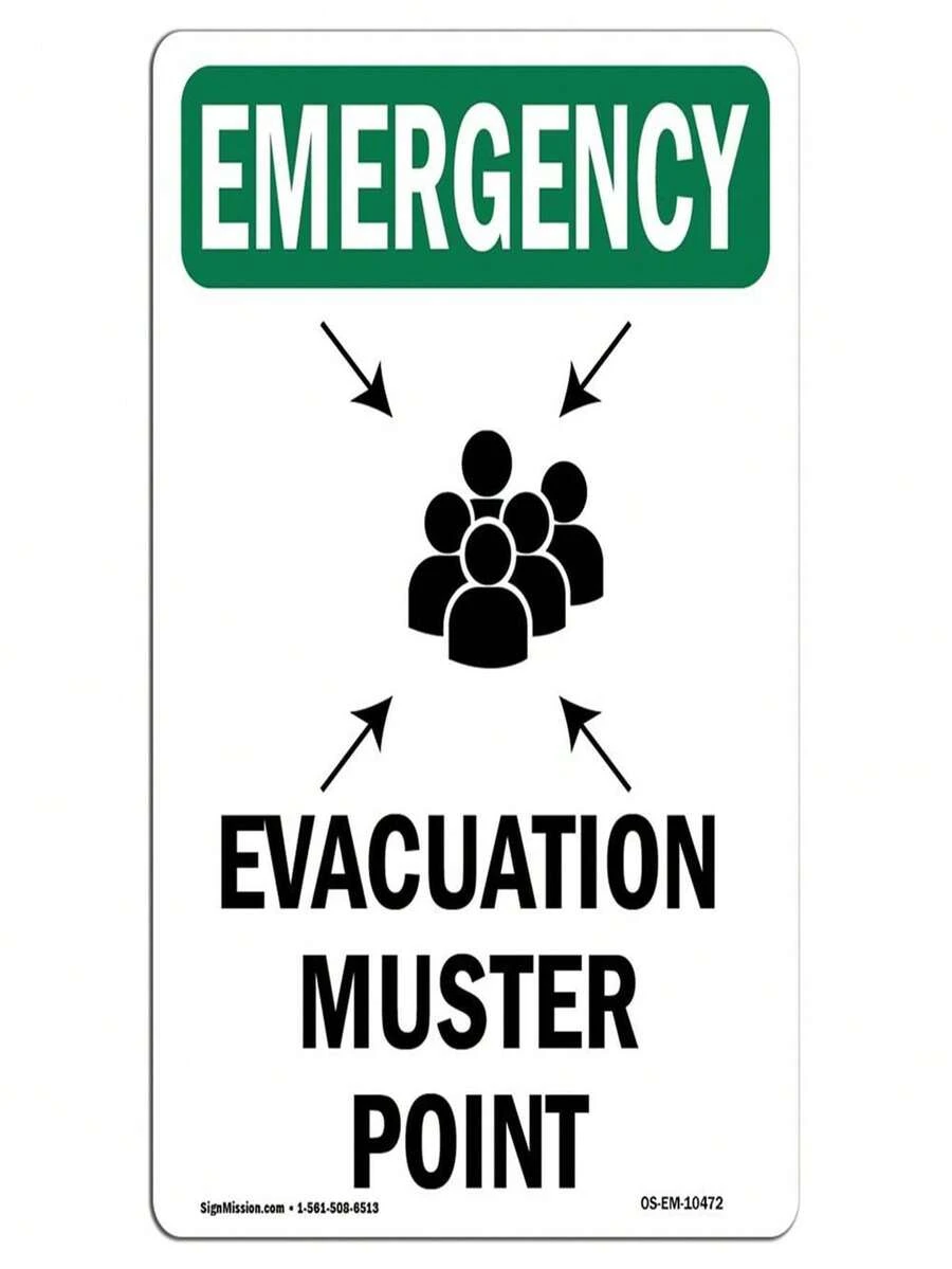 SignMission OS-EM-A-1014-V-10472 10 X 14 In. OSHA Emergency Sign ...