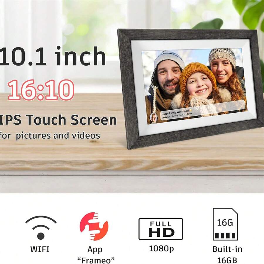 10.1 Inch Digital Picture Frame WiFi 32GB Smart Digital Photo Frame ...