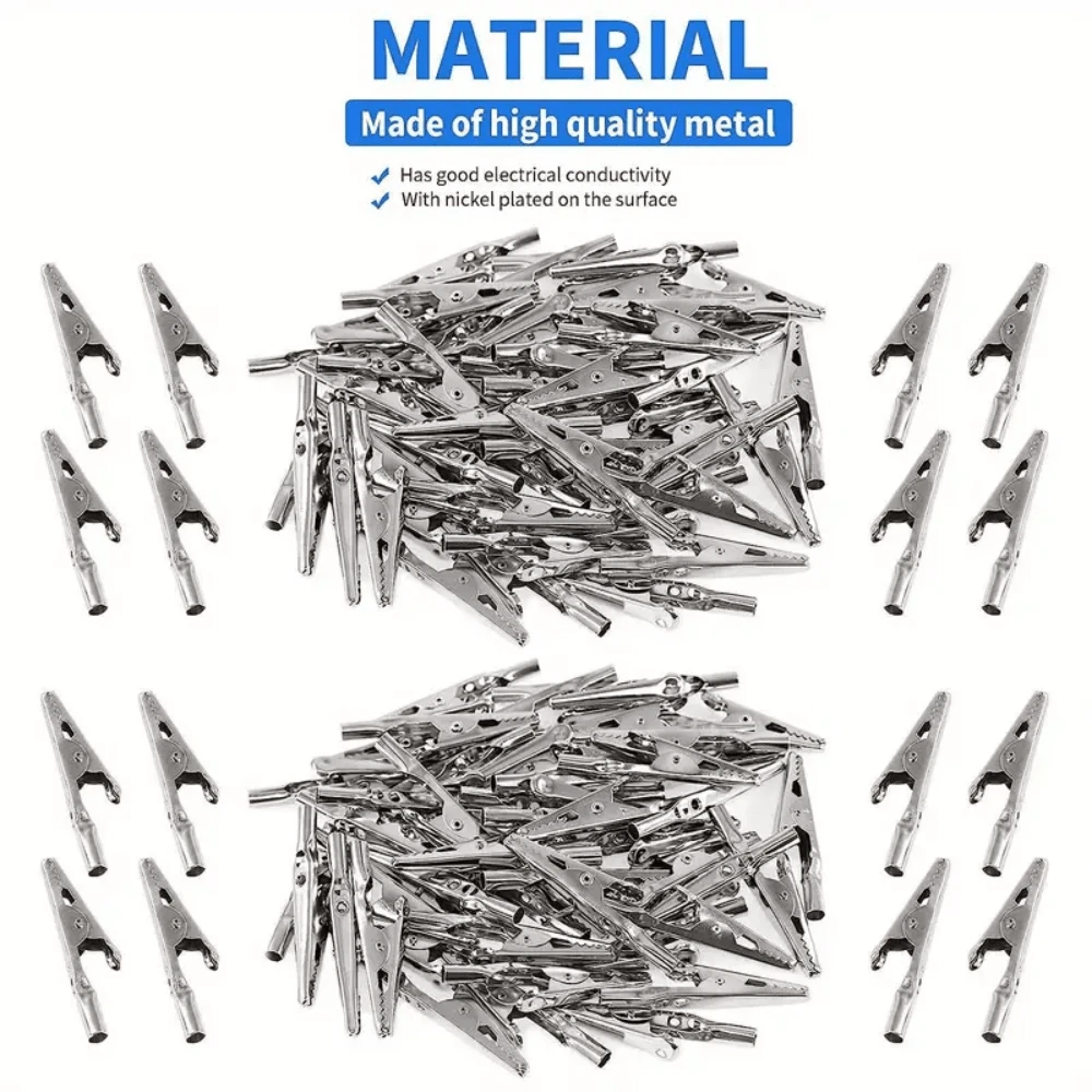 10/20pcs 51mm Metal Alligator Clip Spring Clamps Test Line Crocodile ...