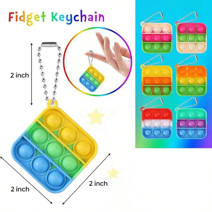 Random Color Christmas Party Fidget Toys Assorted Mini Keychains ...