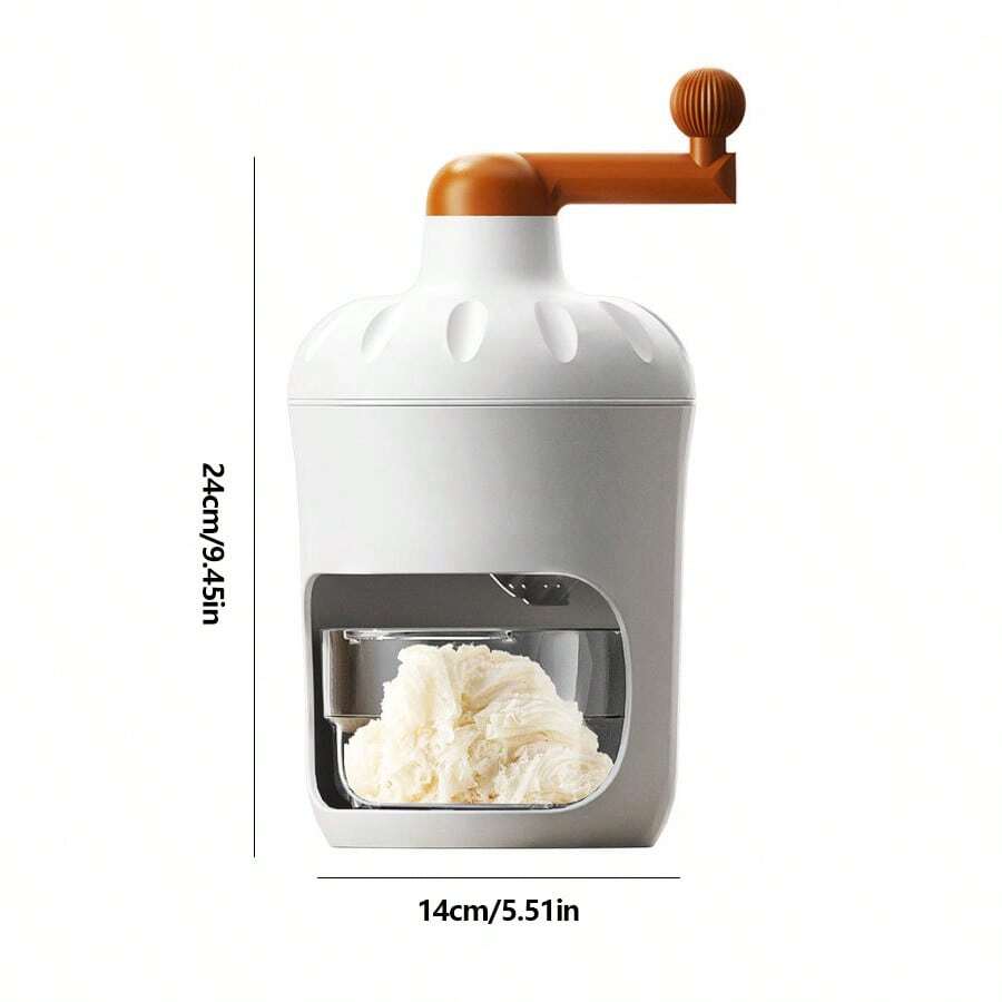 Manual Shaved Ice Maker, Portable Home Mini Snow Cone Machine, Crushed ...