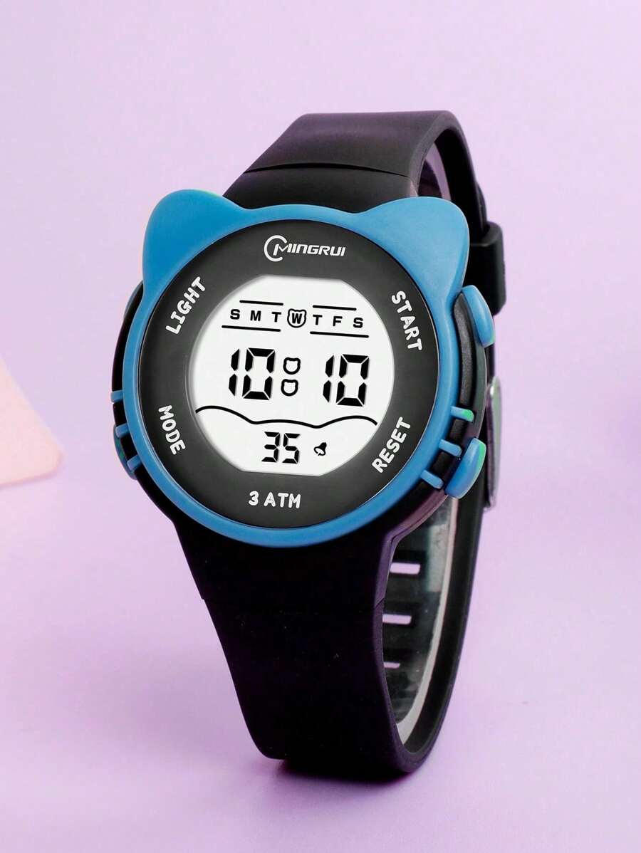 Bestselling Cat Cartoon Colorful Digital Kids Watches, 30M Waterproof ...