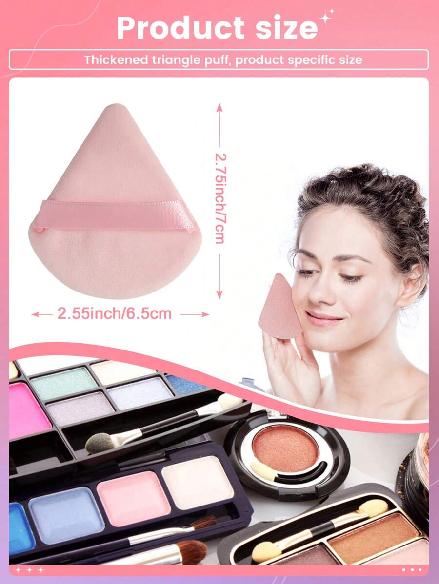[Rosa]6/12/18/24/30/36 Peças Conjunto de Esponjas de Maquiagem, Esponja ...