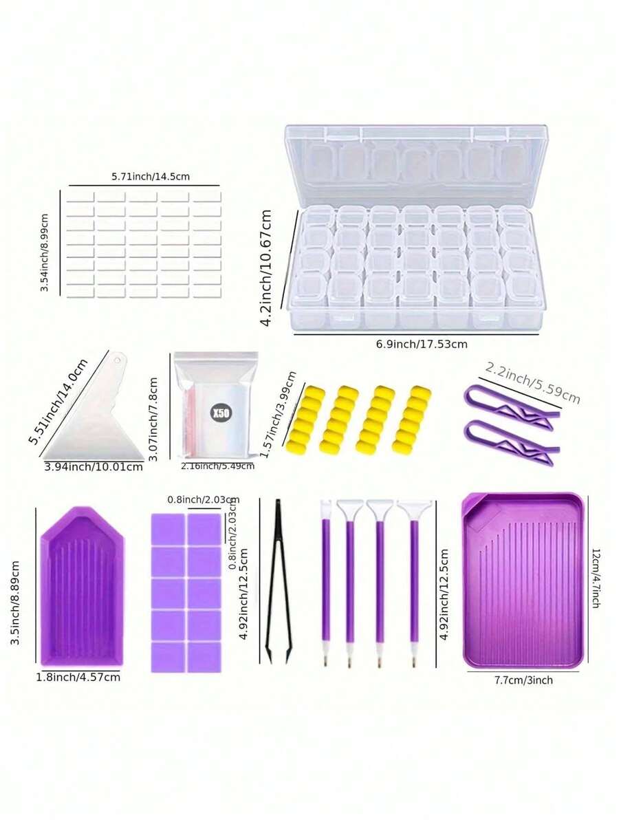 56pcs Creative ABS Diamond Painting Tool Set,Daily Solid Diamond Art ...