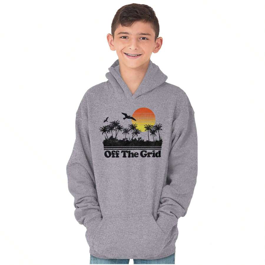 Off Grid Tropical Paradise Vacation Youth Hoodie Boy Girl | SHEIN USA